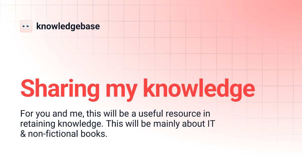 Sharing my knowledge | knowledgebase